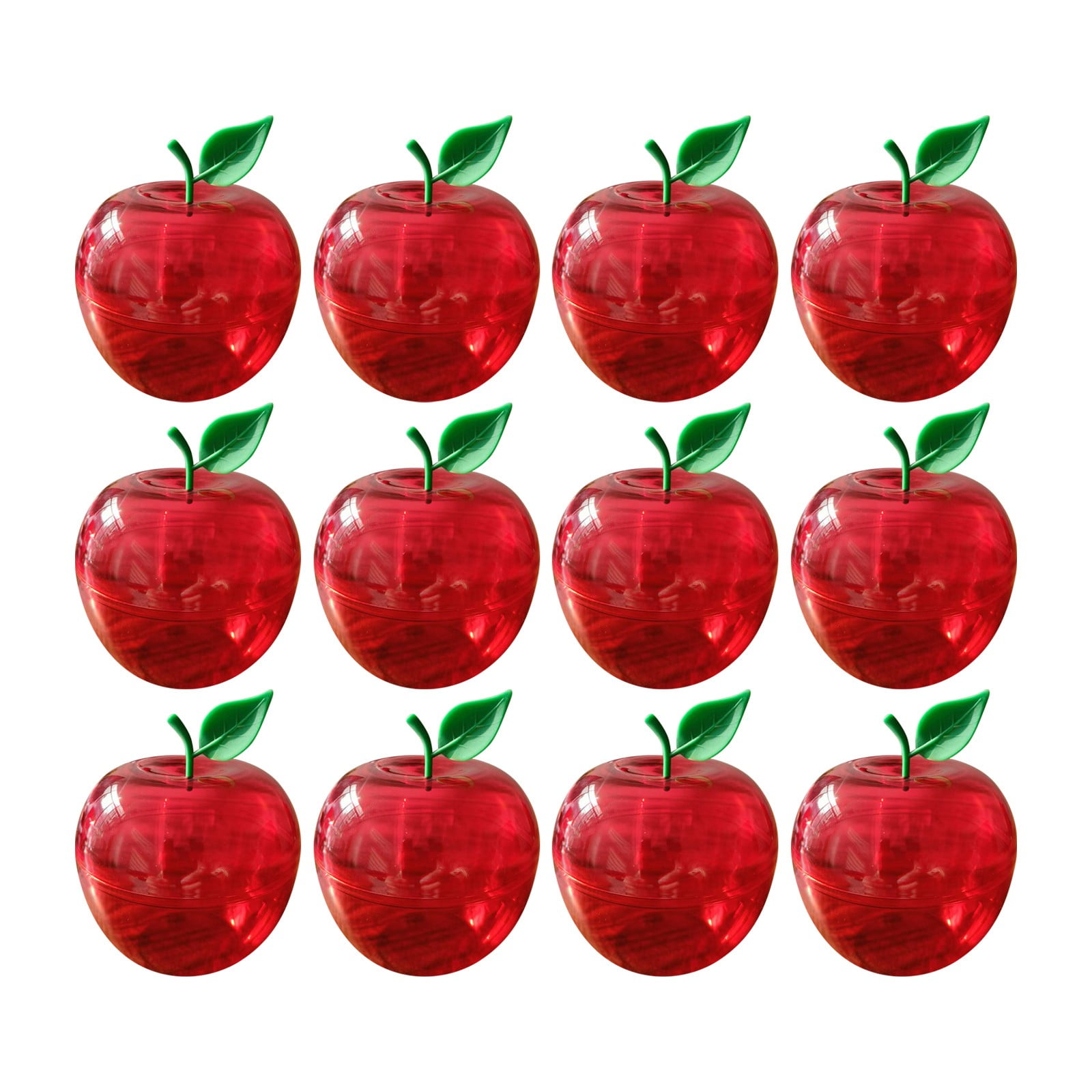 12 Sets Plastic Apple Container for Teacher, Large Apple Shaped Candy ...