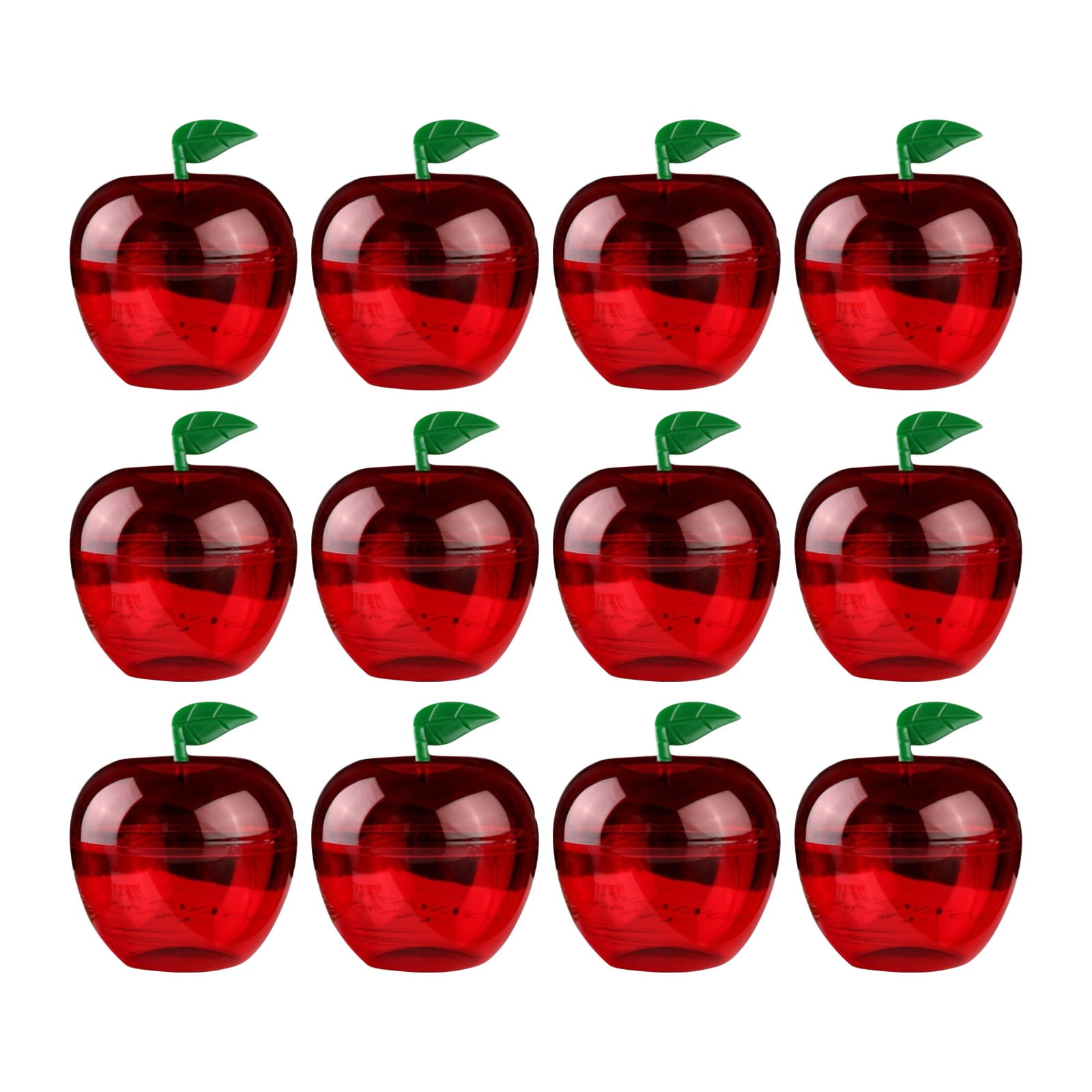 12 Sets Plastic Apple Container for Teacher, Large Apple Shaped Candy ...