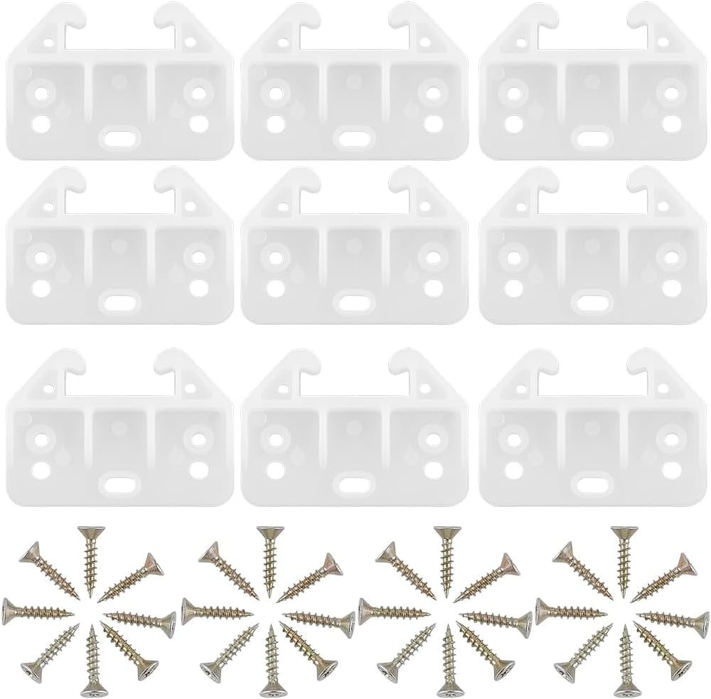 12 Sets Plastic Drawer Guides Drawer Side Track Brackets with Screw ...