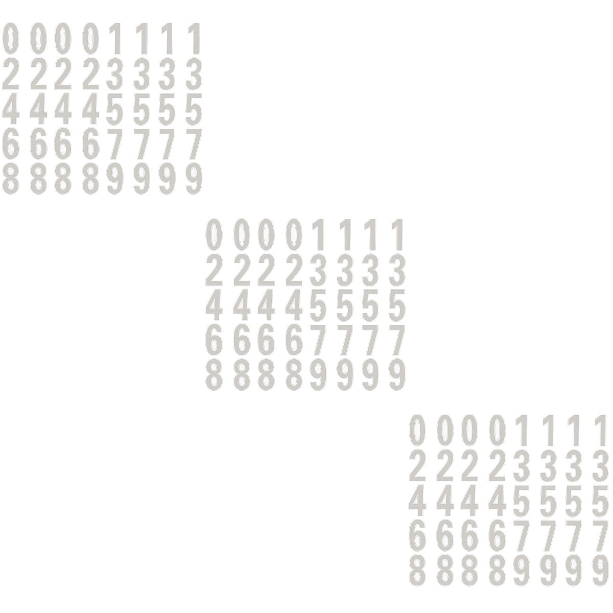 12 Sets Reflective Numbers Stickers Mailbox Numbers Stickers Adhesive ...