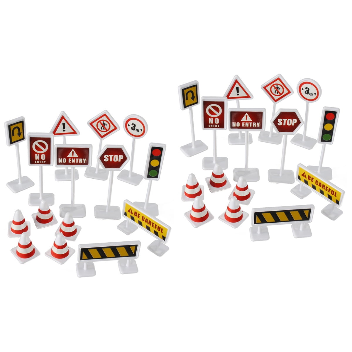 12 Sets Roadblock Sign Mini Roadblocks Traffic Indicator Kids Toys ...