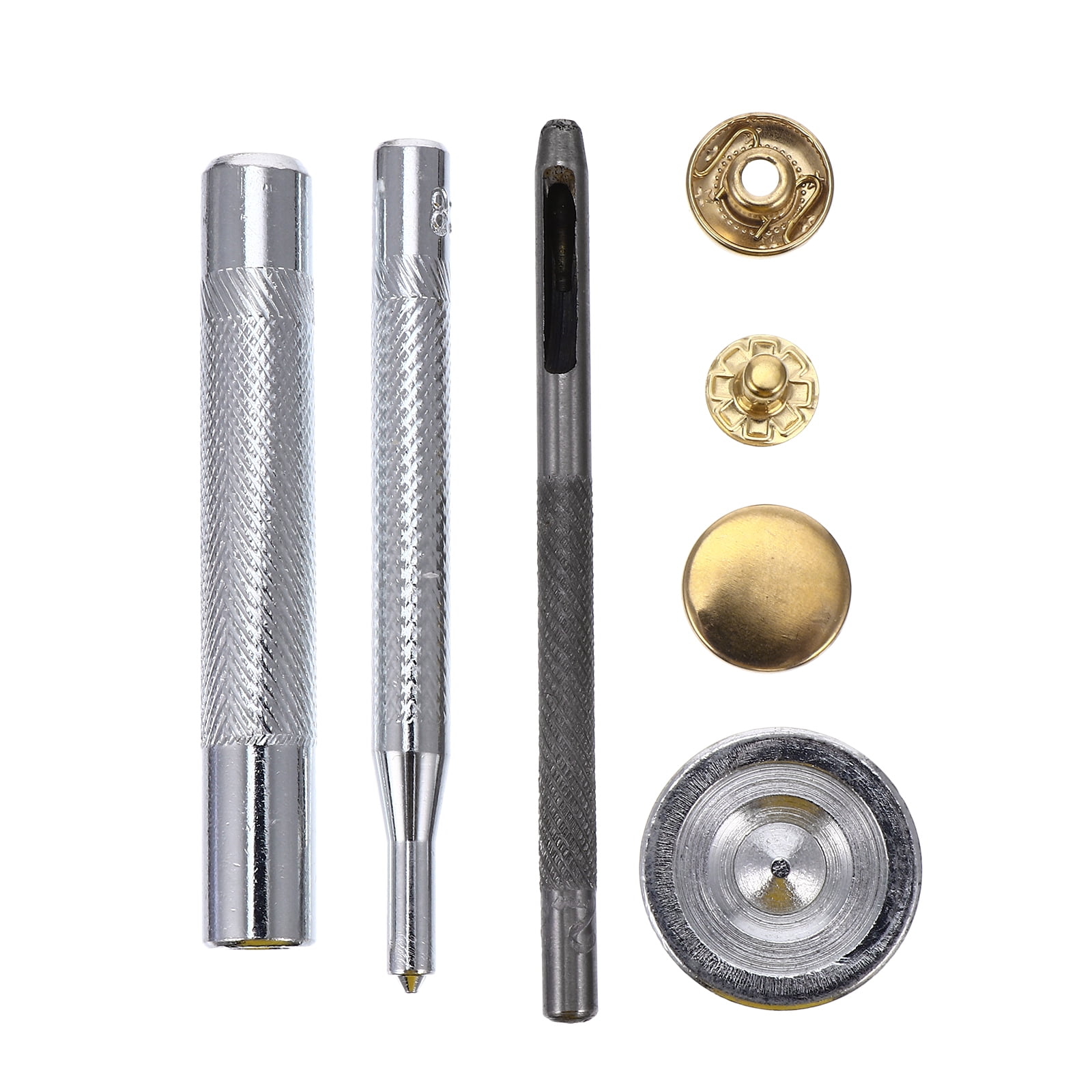 12 Sets Snap Fasteners Press Studs Punch Button Set Snap Buttons Kit ...