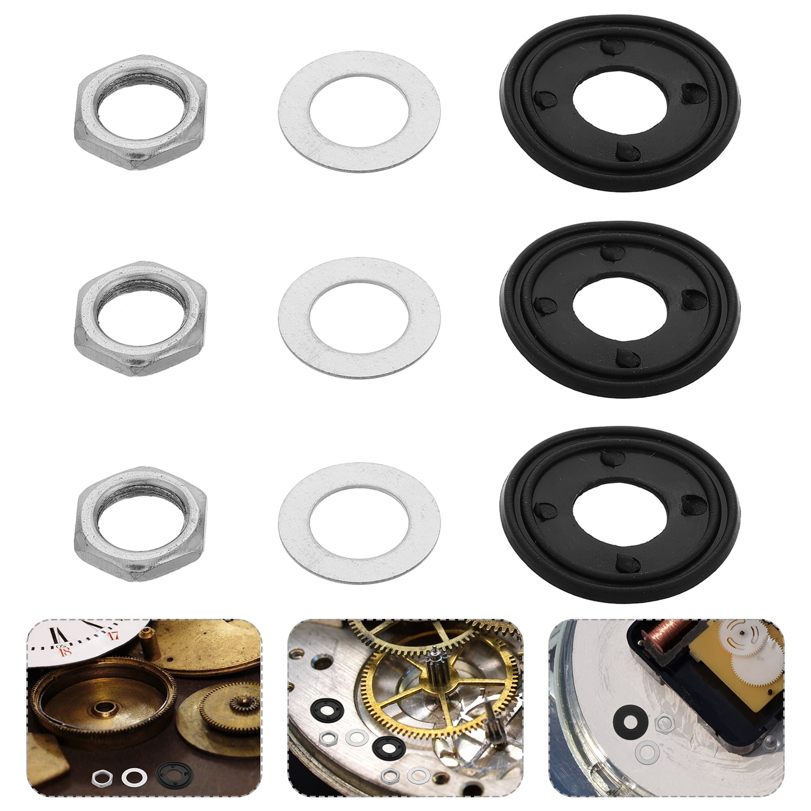 WHAMVOX 12 Sets Quartz Clock Replacement Parts Including Fittings ...