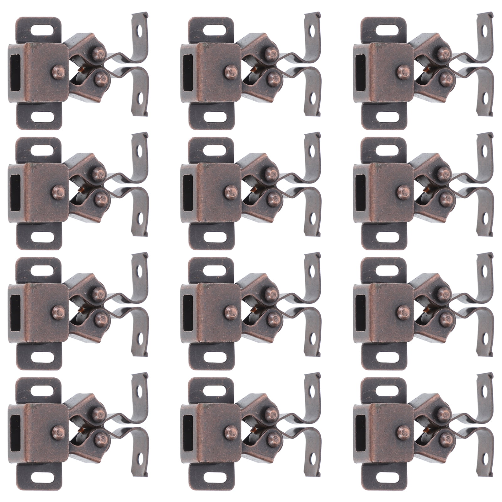 Phenofice 12Sets Dark Brown Cabinet Door Latch Double Ball Catch Roller ...