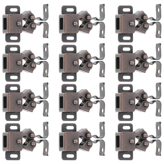 Phenofice 12Sets Dark Brown Cabinet Door Latch Double Ball Catch Roller ...