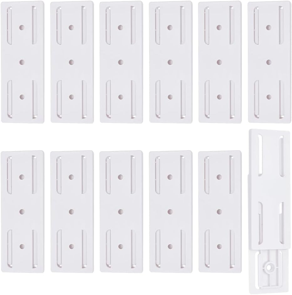 12 Sets White Adhesive Punch Free Socket Holder Power Strip Fixator ...