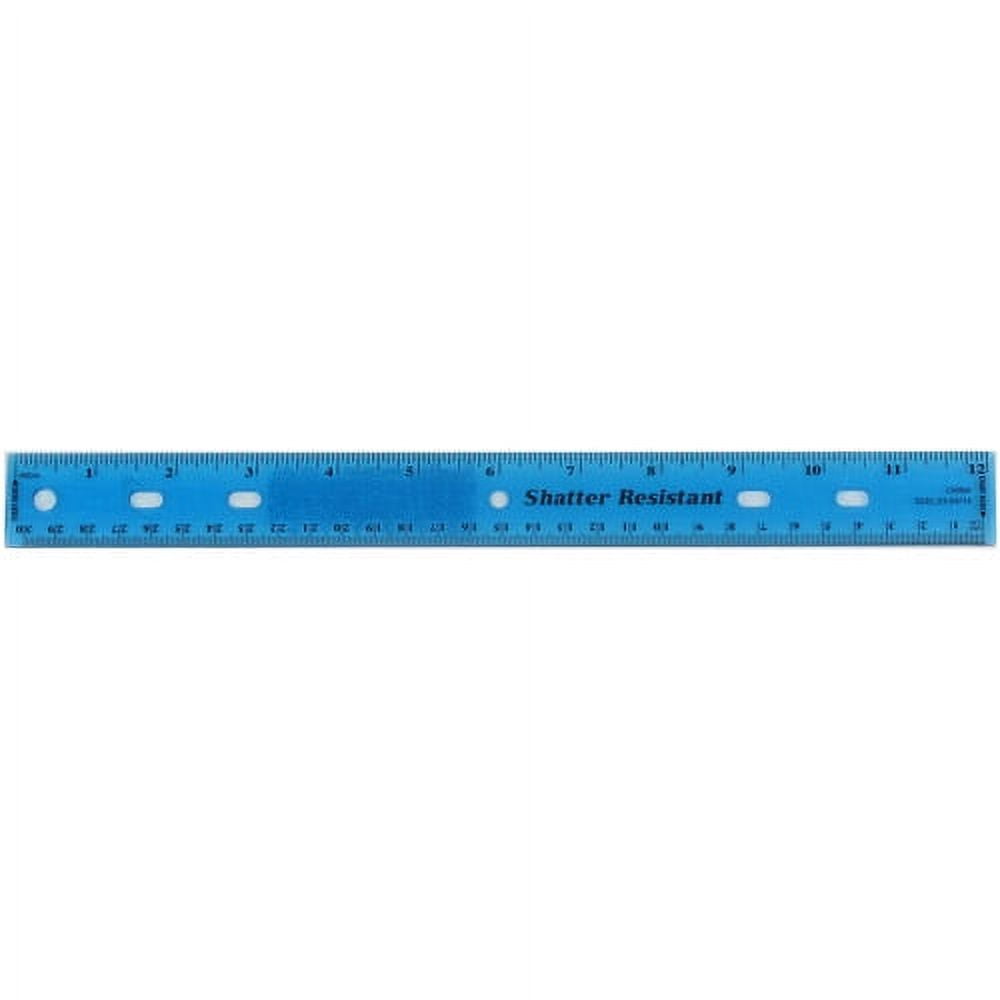 12" Shatter-Resistant Binder Ruler, Available in Multiple Colors ...