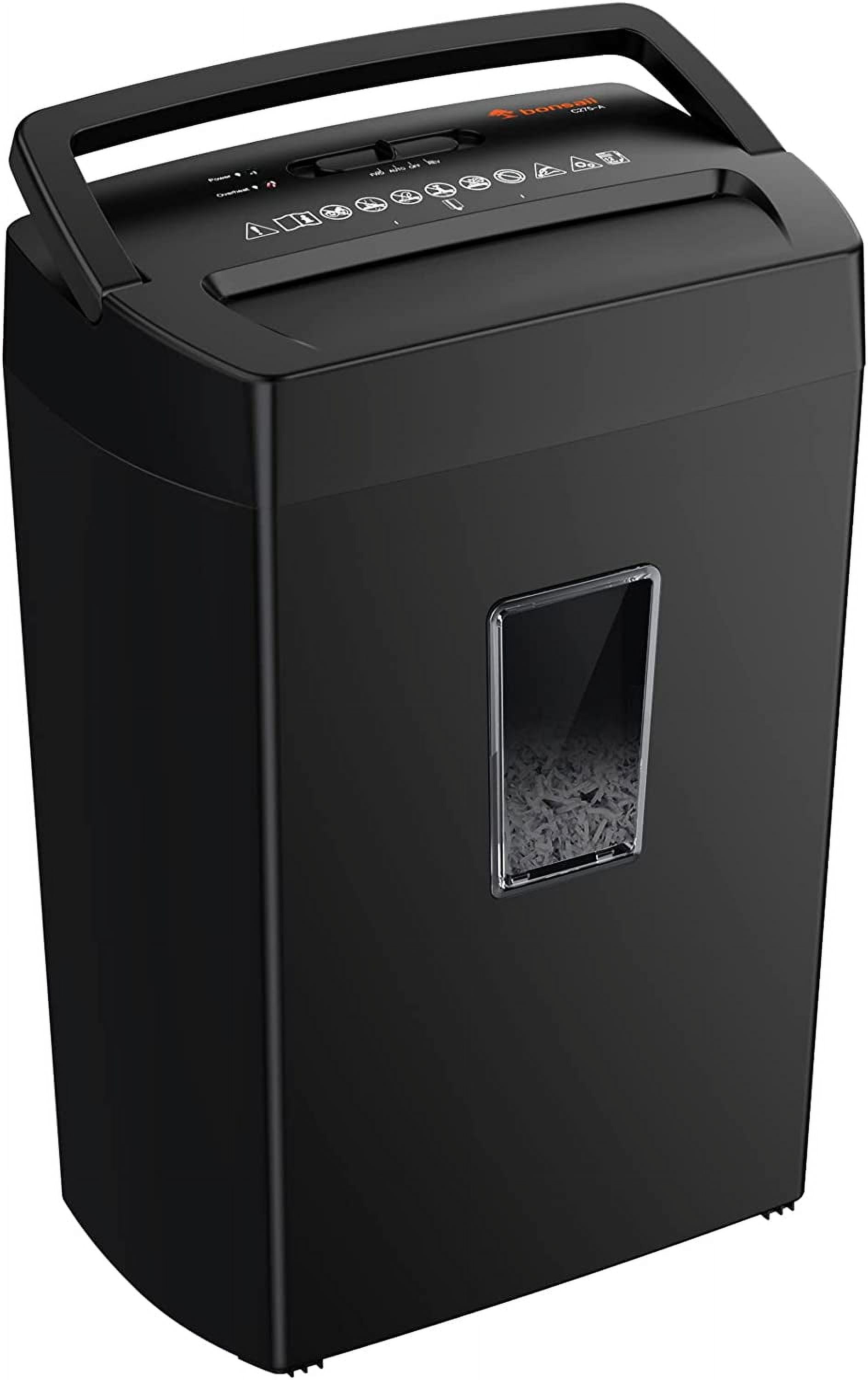 12-Sheet Cross Cut Paper Shredder, 5.5 Gal Home Office Heavy Duty ...