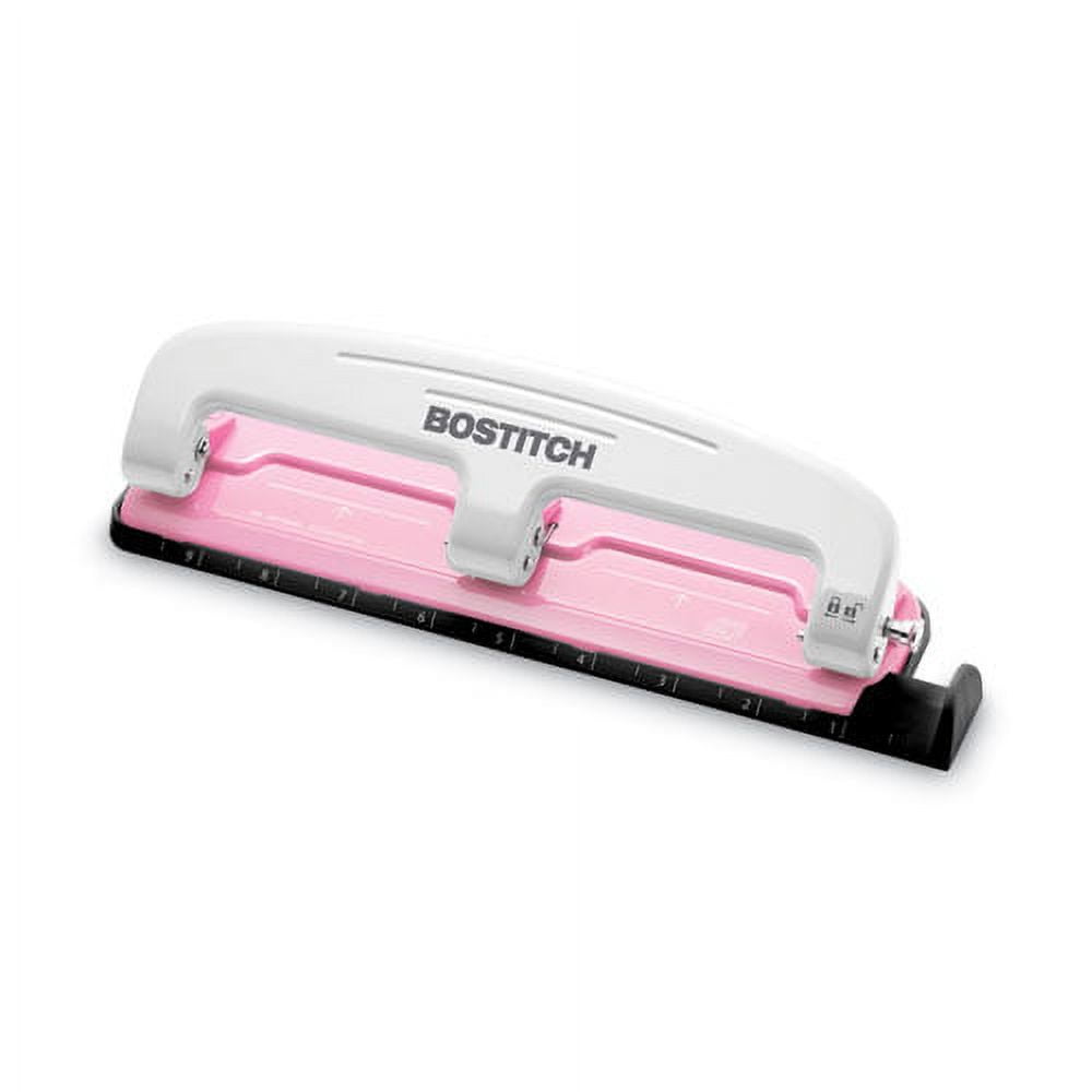 12-Sheet Ez Squeeze Incourage Three-Hole Punch, 9/32" Holes, Pink ...