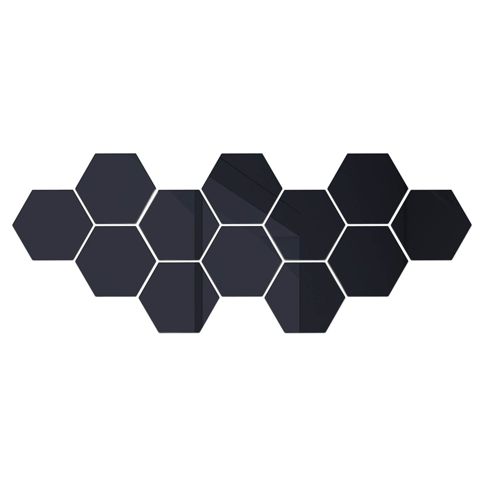 12 Sheet Hexagon Peel and Stick Backsplash Self Adhesive Black Wall ...
