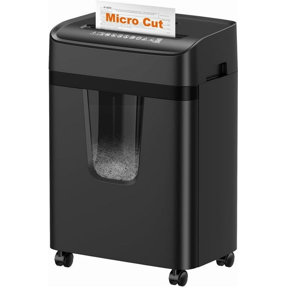 12-Sheet Micro-Cut Paper Shredders for Home Office, Heavy Duty Document ...