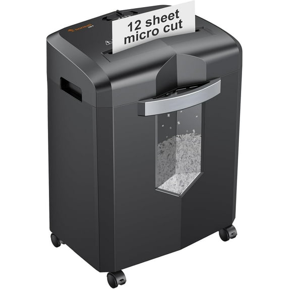 12-Sheet Micro Cut Shredders for Home Office, 60 Minute P-4 Security ...