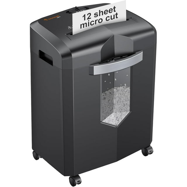 12-Sheet Micro Cut Shredders for Home Office, 60 Minute P-4 Security ...