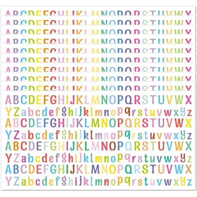 Mixmart Alphabet Self-Adhesive Letter Stickers, 2496 Count - Walmart.com