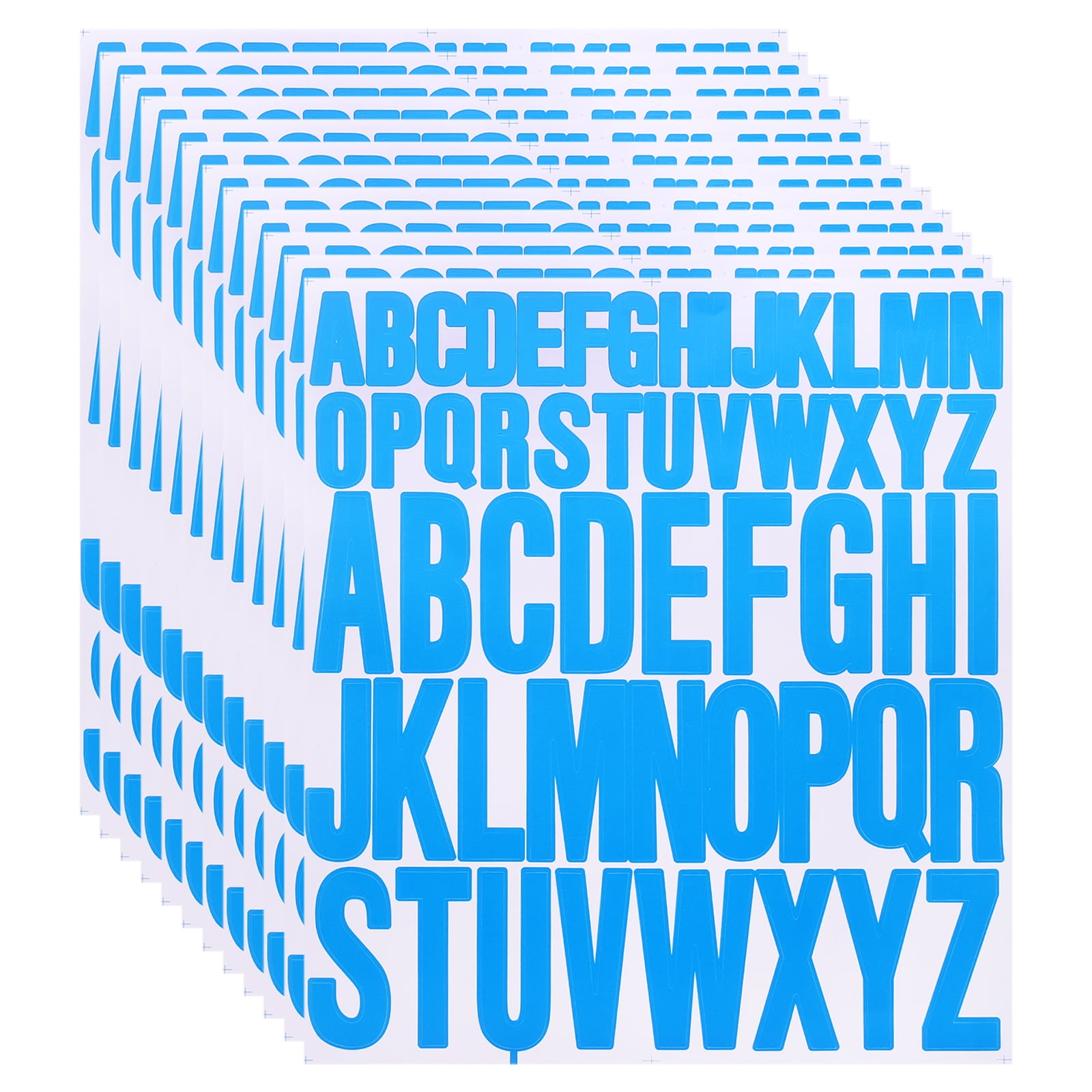 12 Sheet Vinyl Letter Sticker, 1 Inch, 2 Inch 624Pcs Stick Letters ...