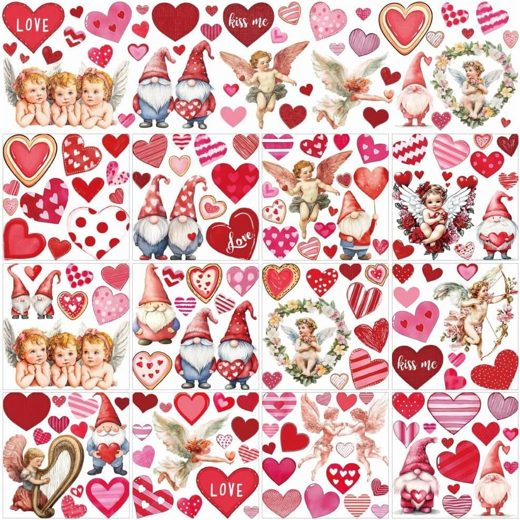 12 Sheets 12 Style PVC Stickers Heat Transfer Film for Window ...