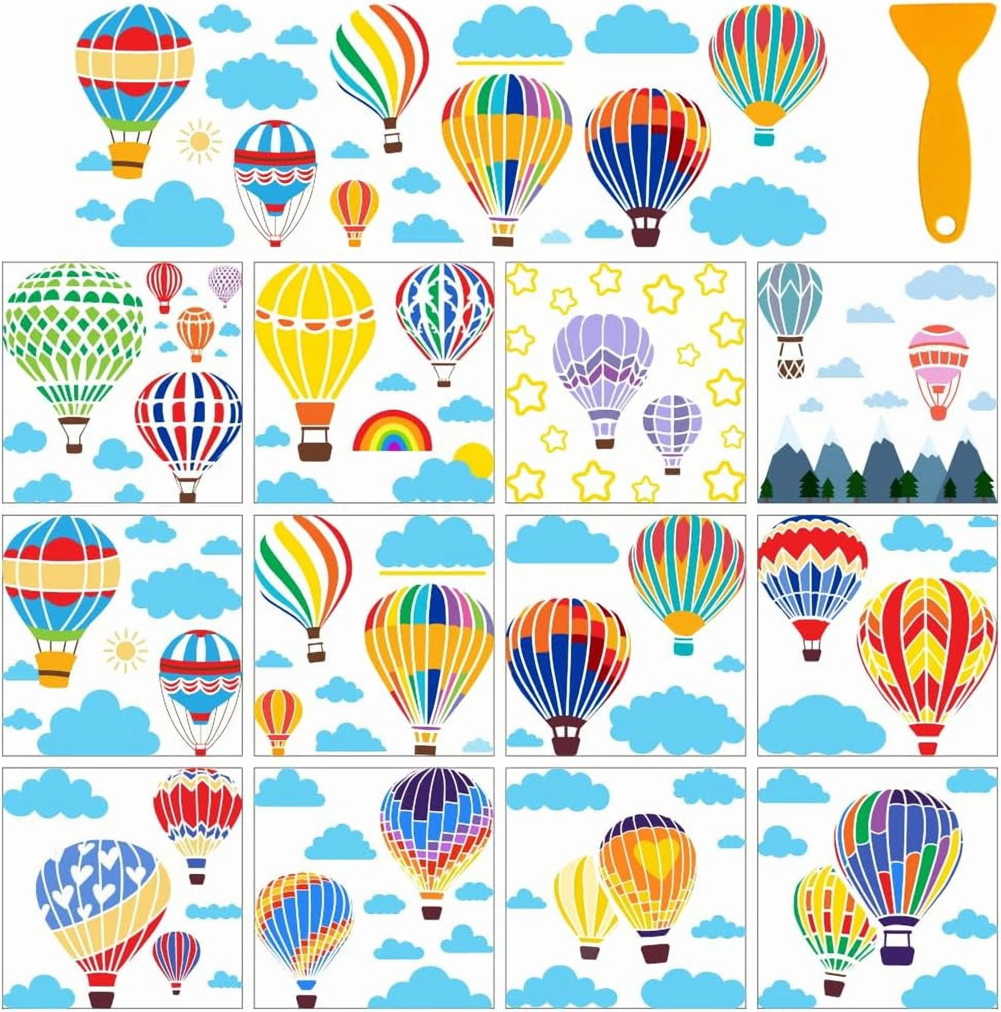 12 Sheets 12 Style PVC Stickers Heat Transfer Film for Window ...