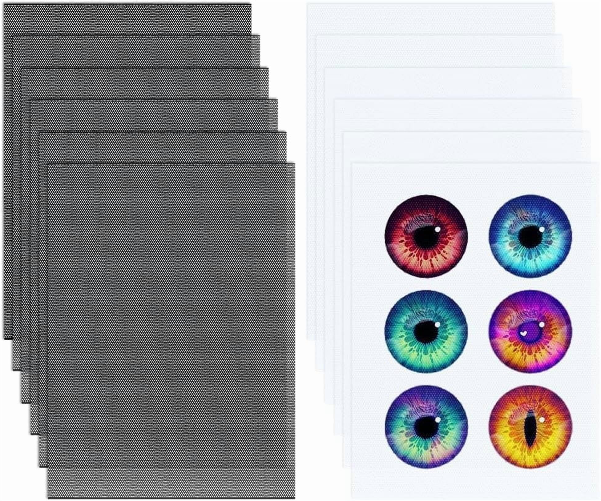 12 Sheets 2 Colors Fursuit Eye Mesh 11.8x8.6inch PVC Waterproof ...
