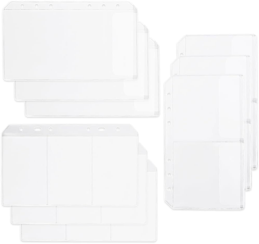 12 Sheets 3 Styles A6 Binder Dividers 6 Hole Folder Binder Dividers ...