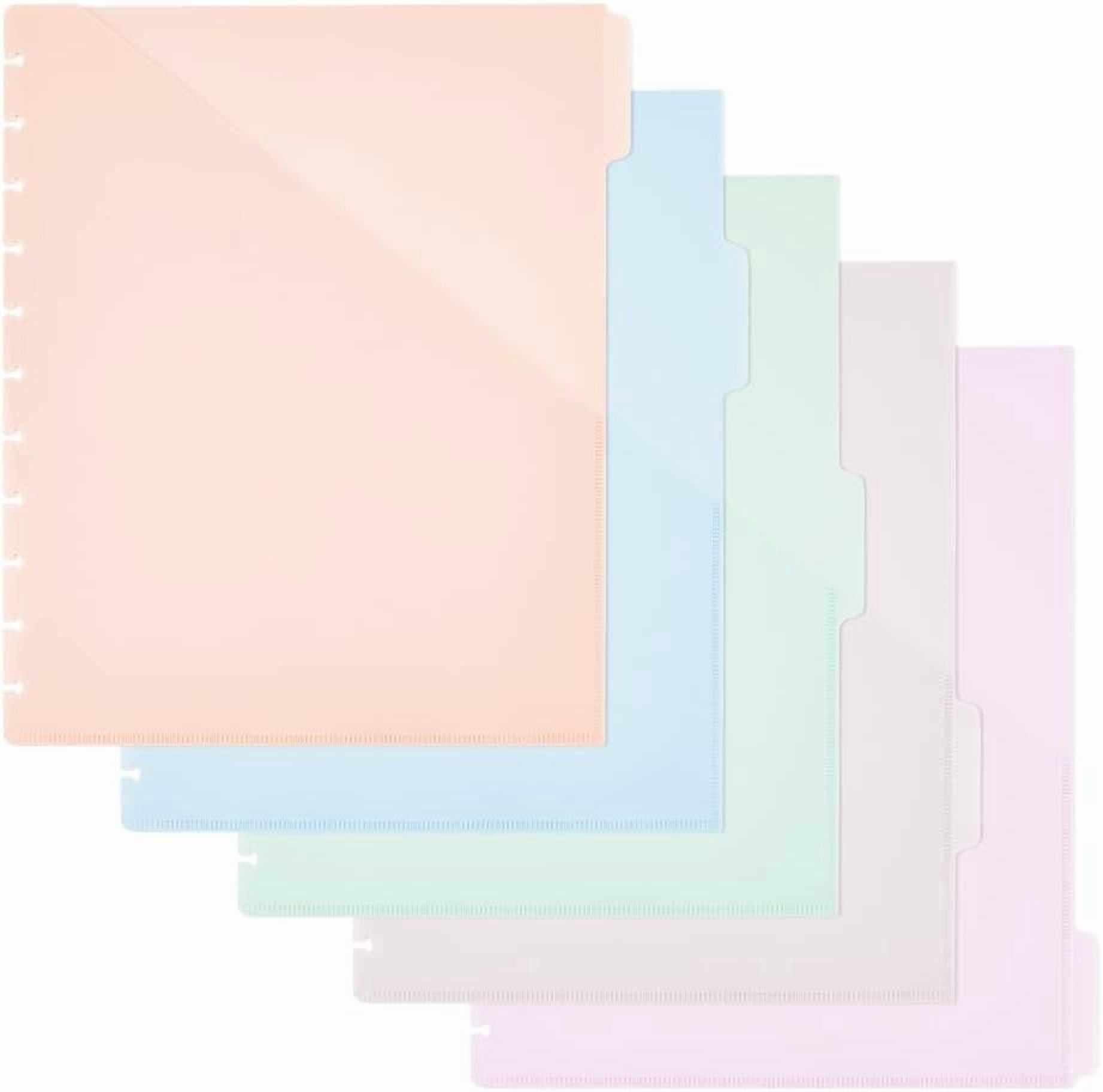 12 Sheets 5-Tab Binder Dividers 29.5x24cm 11-Ring Binder Notebook Index ...