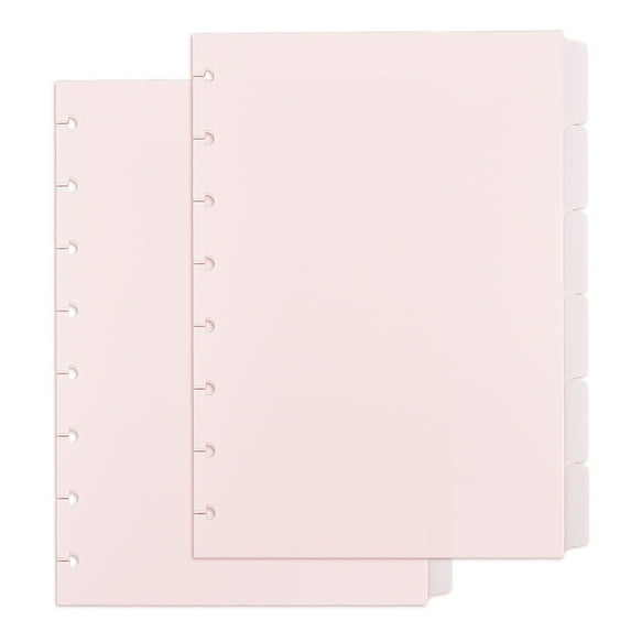 12 Sheets 8 Disc A4 Tab Dividers 6-Tab A4 Binder Dividers Pink ...