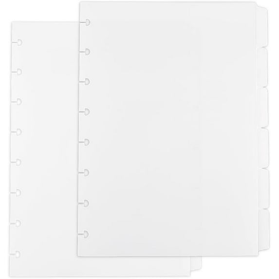 12 Sheets 8 Disc A4 Tab Dividers 6-Tab A4 Binder Dividers White ...