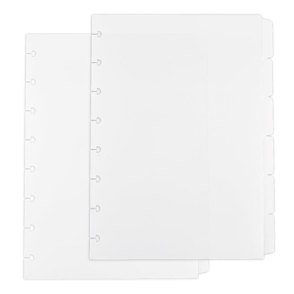 12 Sheets 8 Disc A4 Tab Dividers 6-Tab A4 Binder Dividers White ...