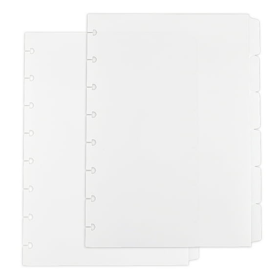 12 Sheets 8 Disc A4 Tab Dividers 6-Tab A4 Binder Dividers White ...