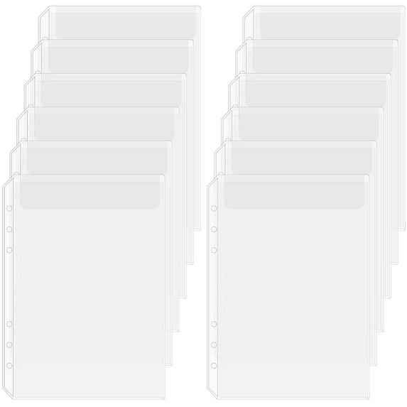 12 Sheets A5 Binder Dividers 6 Hole Clear Binder Inserts 8.4 x 5.8 Inch ...