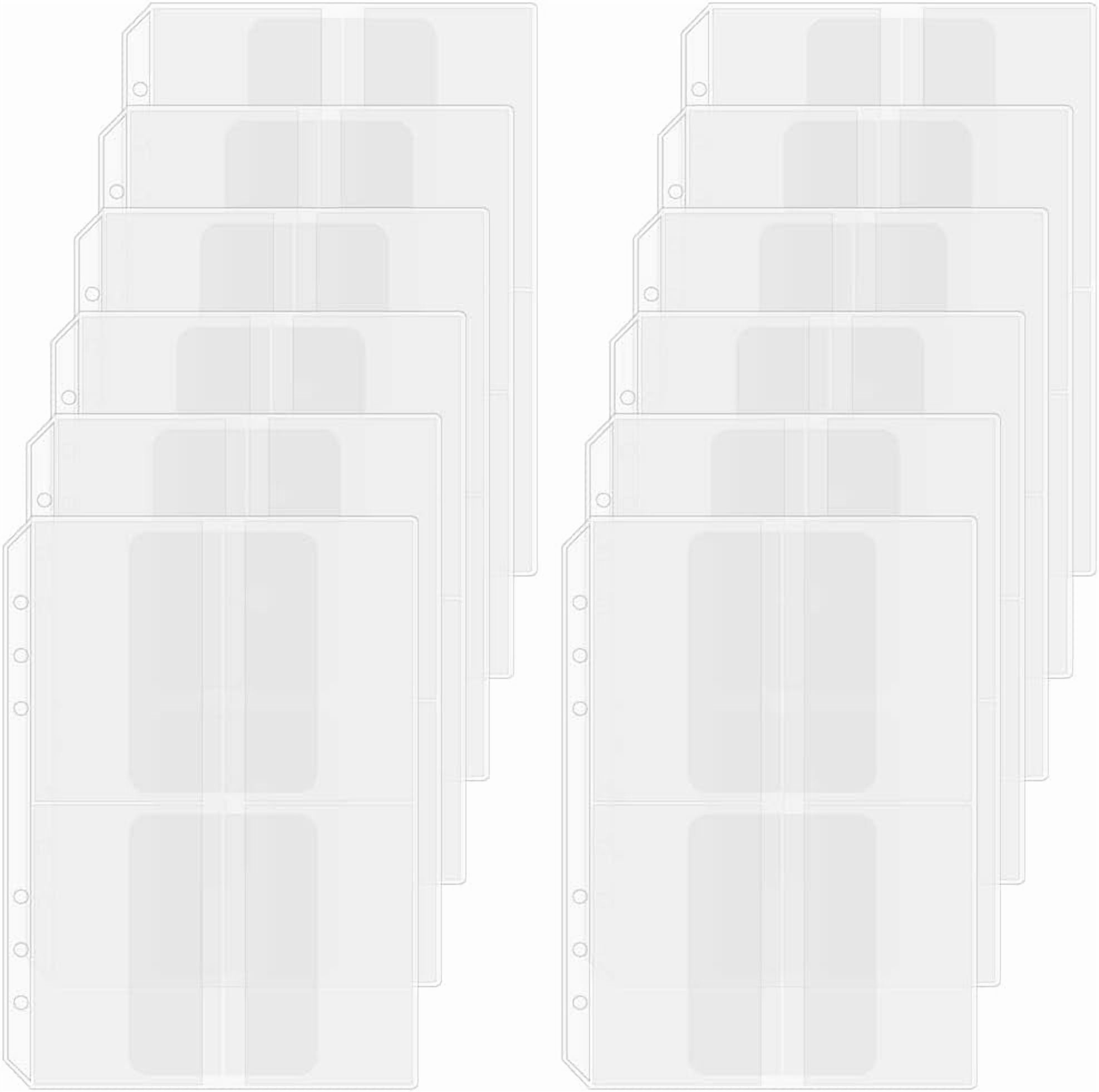 12 Sheets A5 Binder Inserts Clear Binder Dividers with Pockets 8.4 x 5. ...