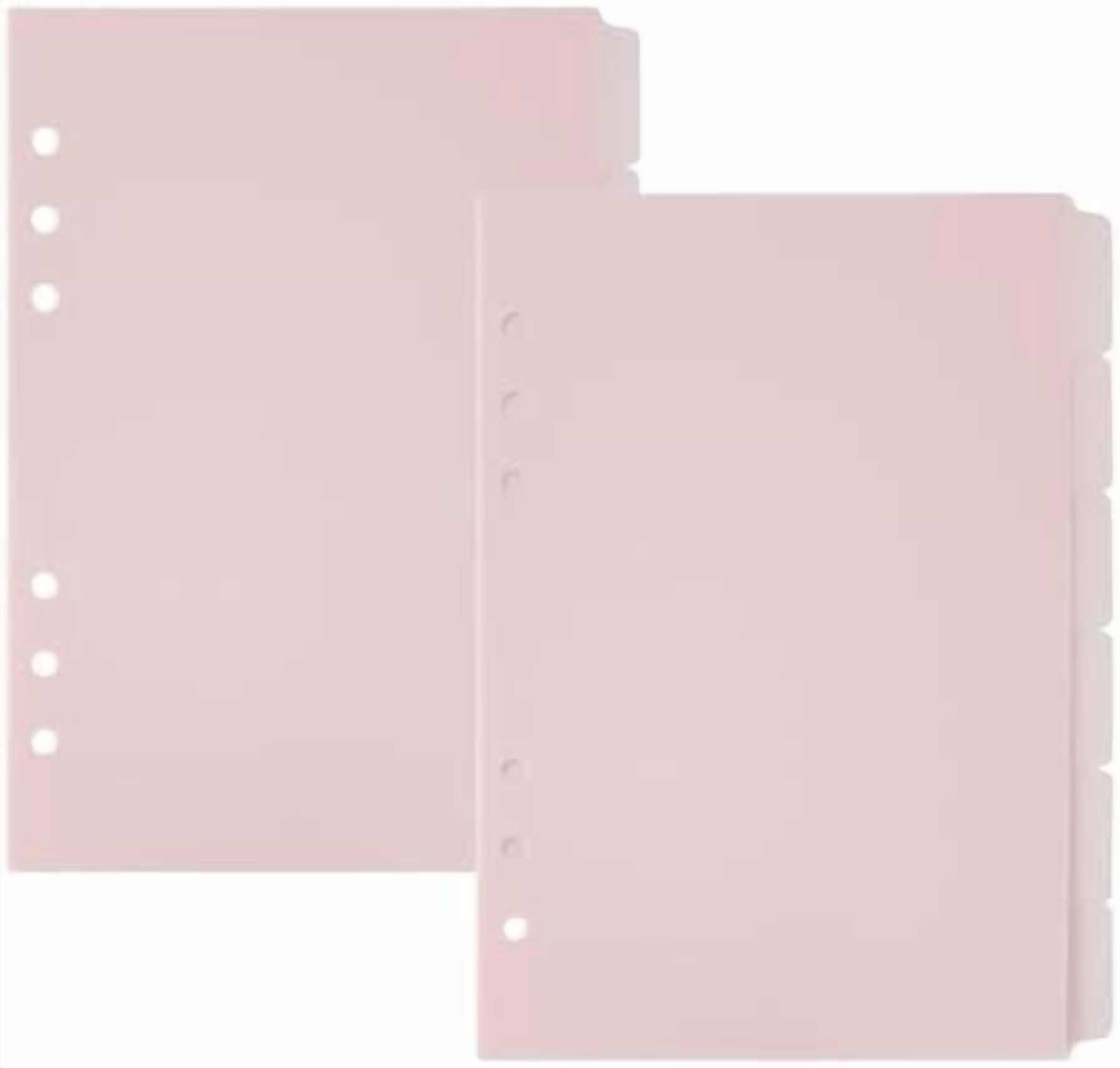 12 Sheets A5 Index Binder Dividers 8.27x6.1inch Pink Binder Dividers ...