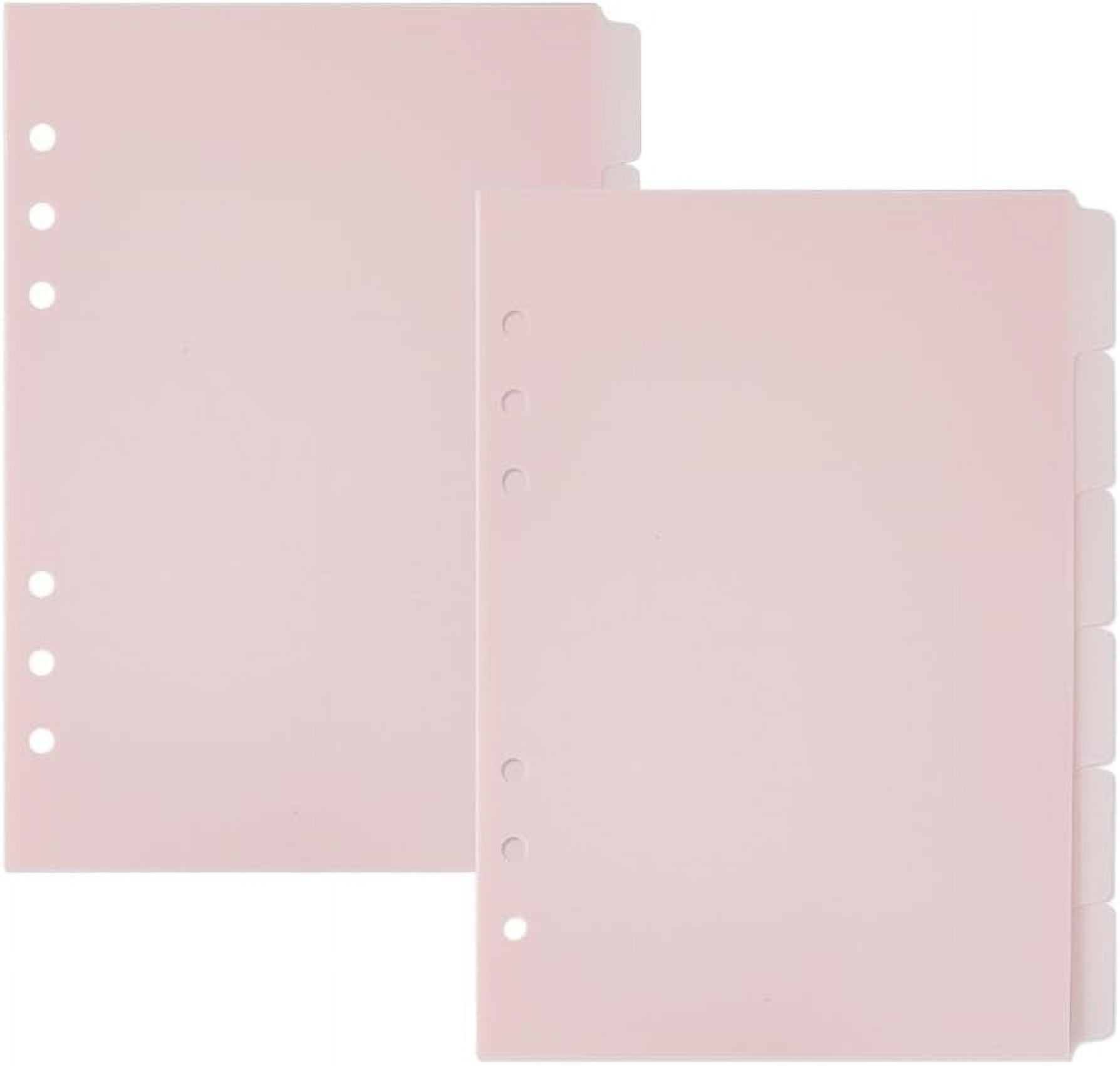 12 Sheets A5 Index Binder Dividers 8.27x6.1inch Pink Binder Dividers ...