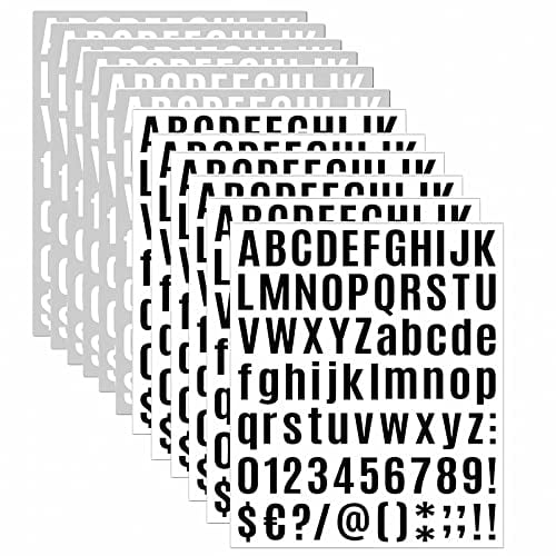12 Sheets Alphabet Stickers 864 Alphabet Stickers Vinyl Self-Adhesive ...