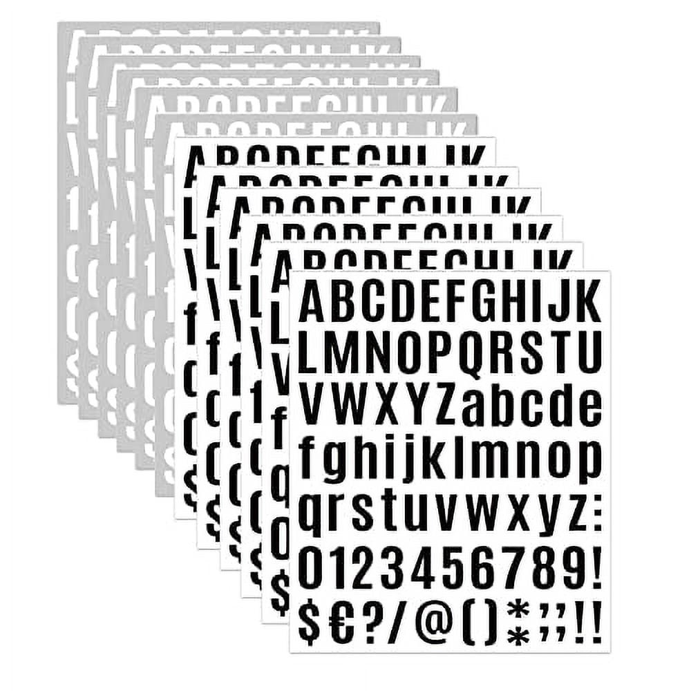 12 Sheets Alphabet Stickers 864 Alphabet Stickers Vinyl Self-Adhesive ...