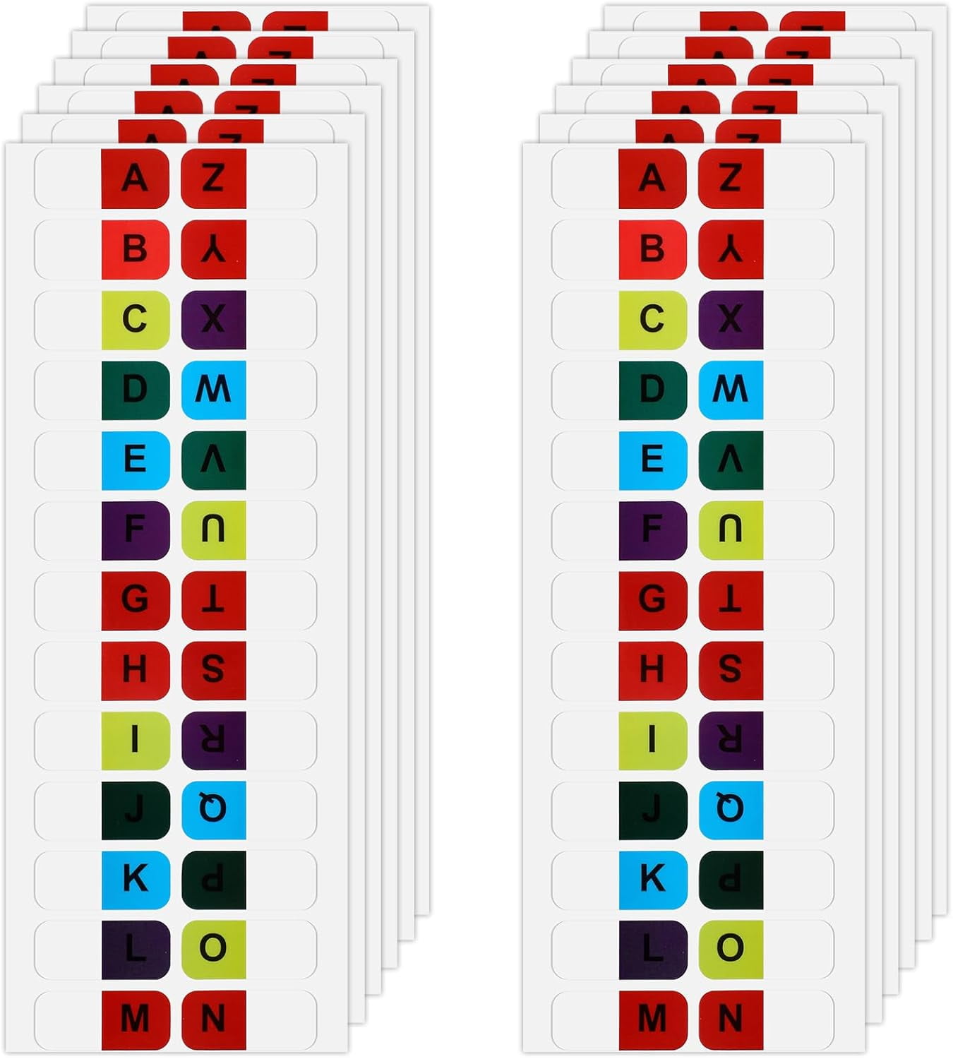12 Sheets Alphabet Tabs for Notebooks – A-Z Self-Adhesive Index Tabs ...