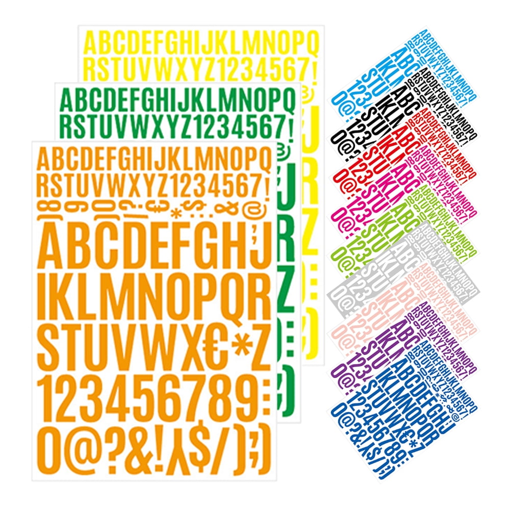 ONAPARTER 12 Sheets Alphanumeric Stickers Letter Number DIY Letters ...