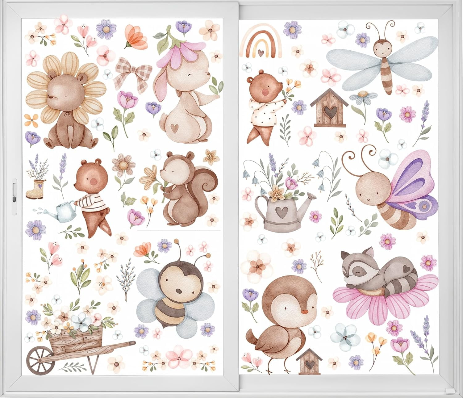 12 Sheets Big Size Spring Summer Window Clings Spring Window ...