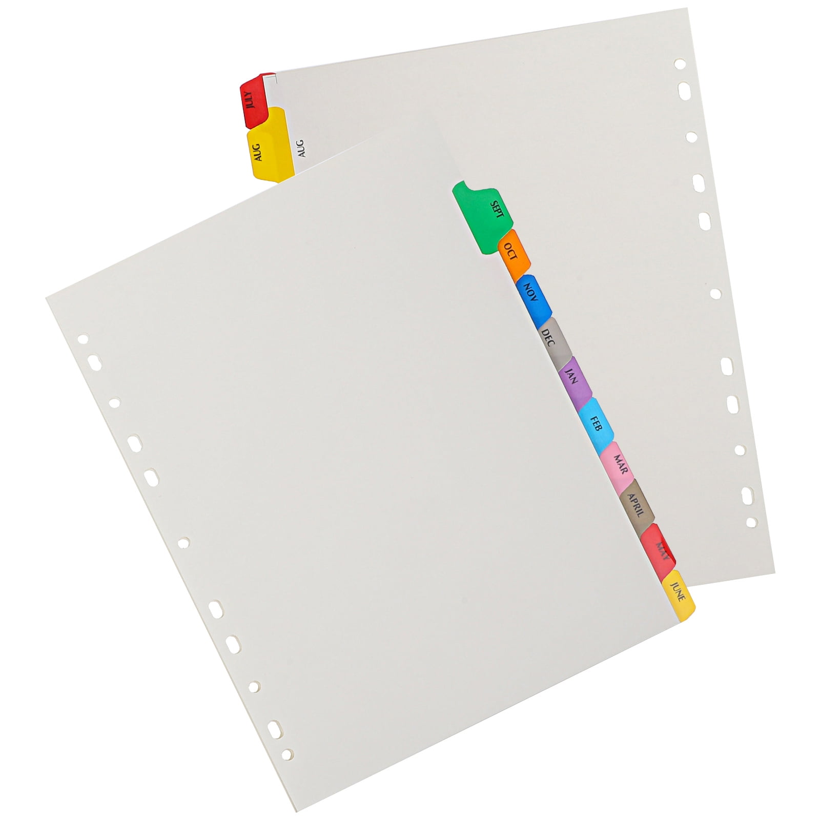 12 Sheets Category Label Board Colorful Dividers File - Walmart.com