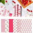 12 Sheets Cherry Wrapping Paper,27 x 20 Inch Cute Pink Wrapping Paper ...