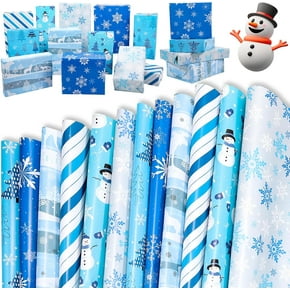 Blue Snowflake Wrapping Paper