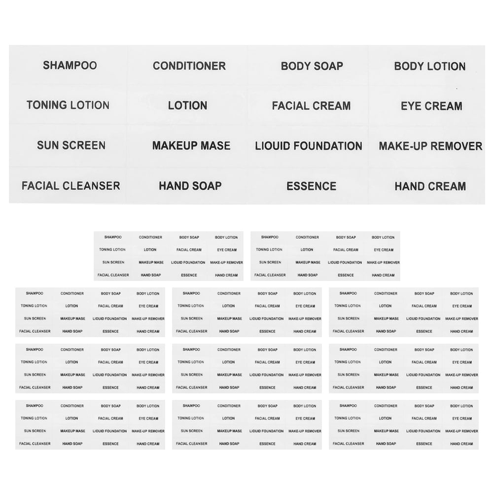 12 Sheets Clear Bathroom Labels Organization Labels Waterproof ...