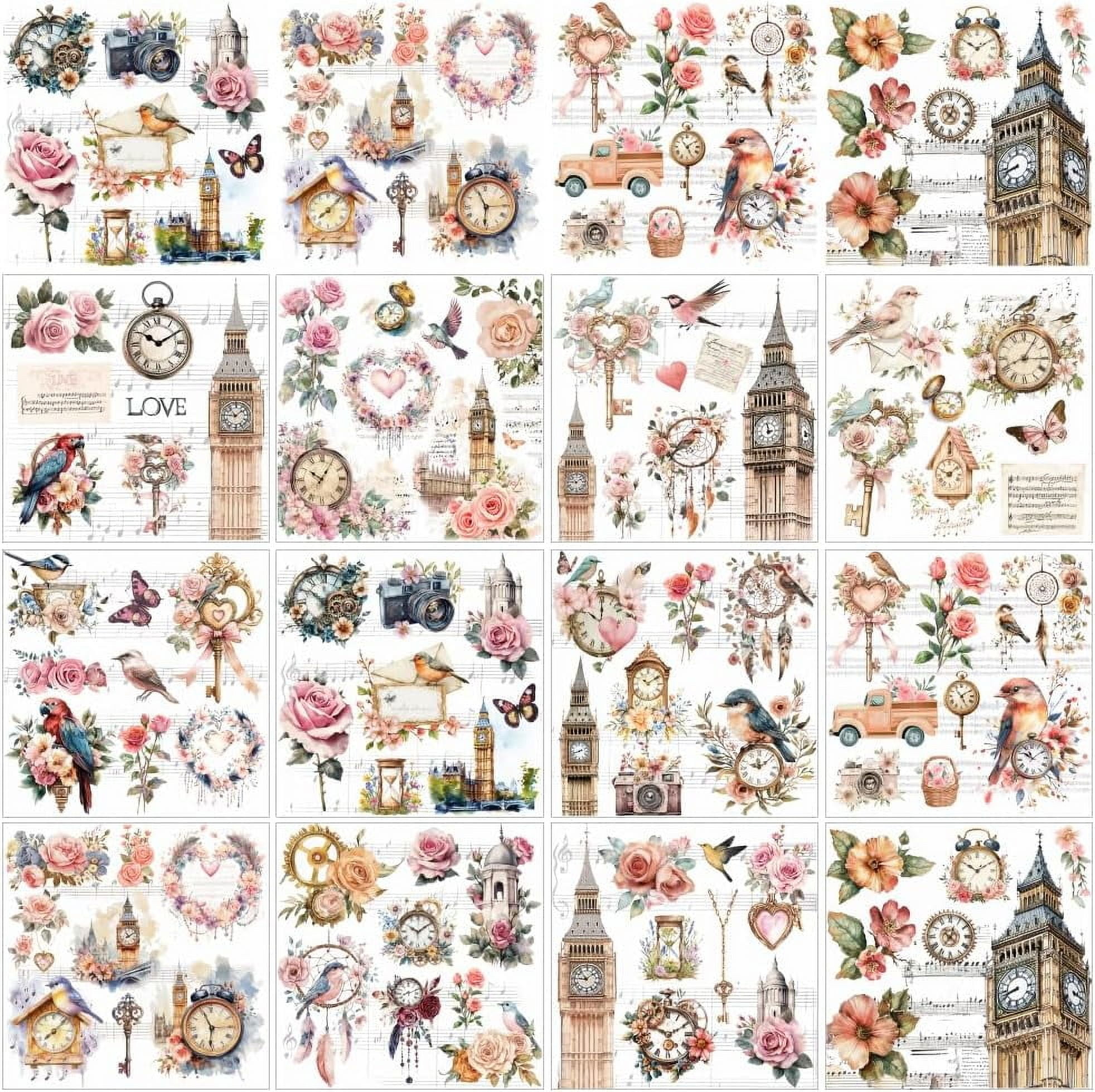 Customer reviews for 12 Sheets Clock Tower and Bird Rub on Transfer ...