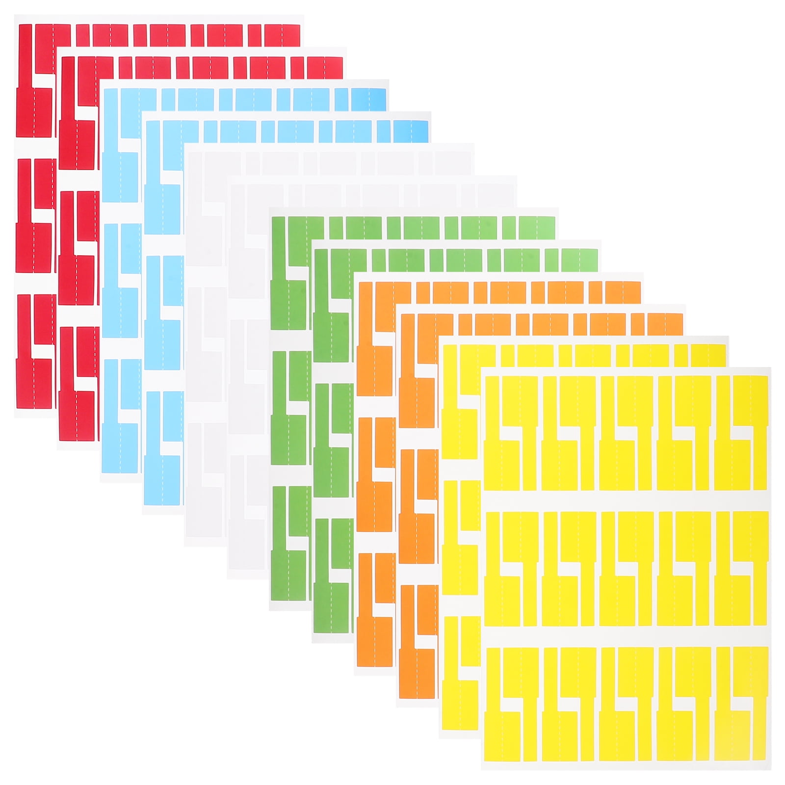 12 Sheets Colored Stickers Cable Label Printer Cable Tags Cable Marker ...