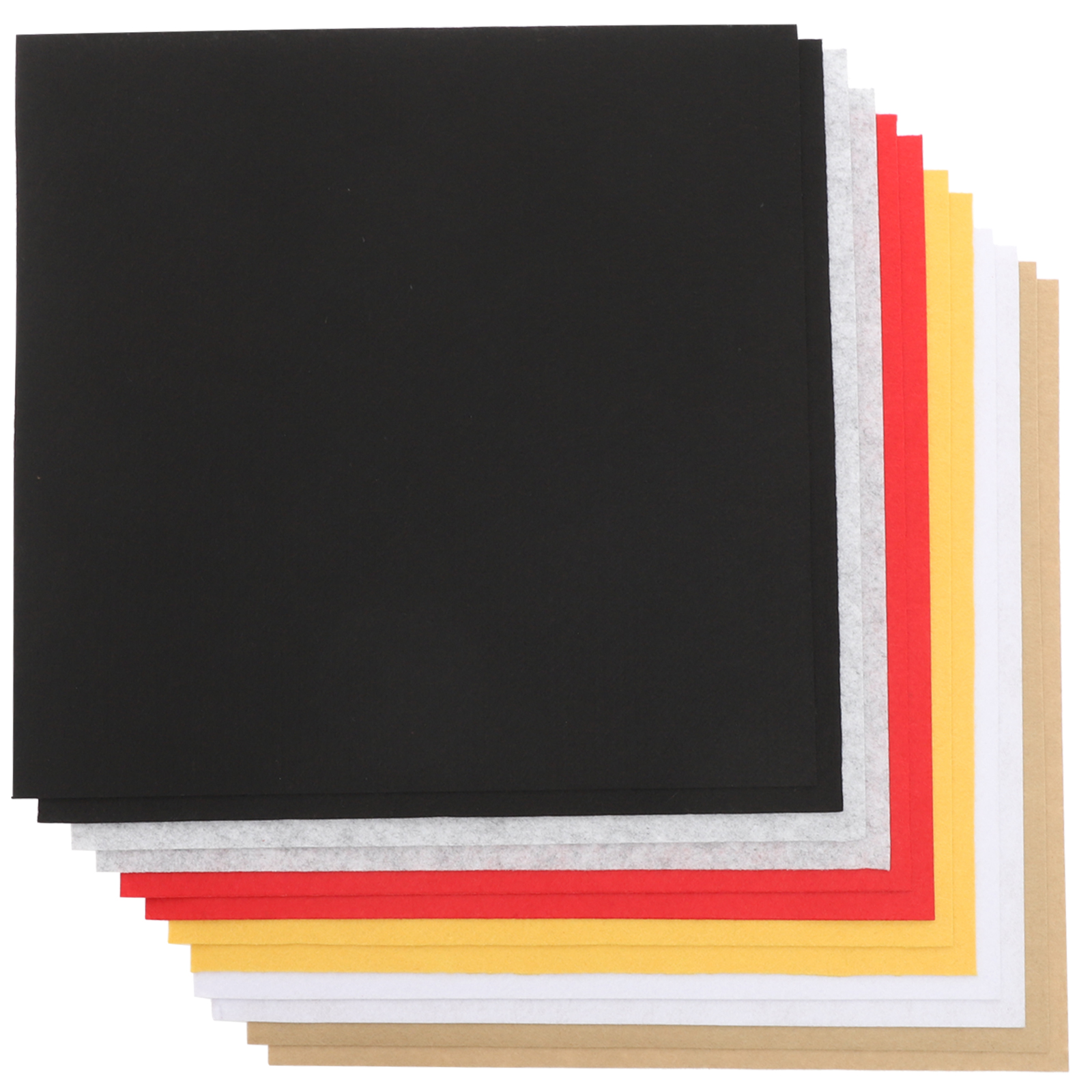 12 Sheets DIY Felt Cloth Kids Craft Cloths Colorful Patchwork Printing ...