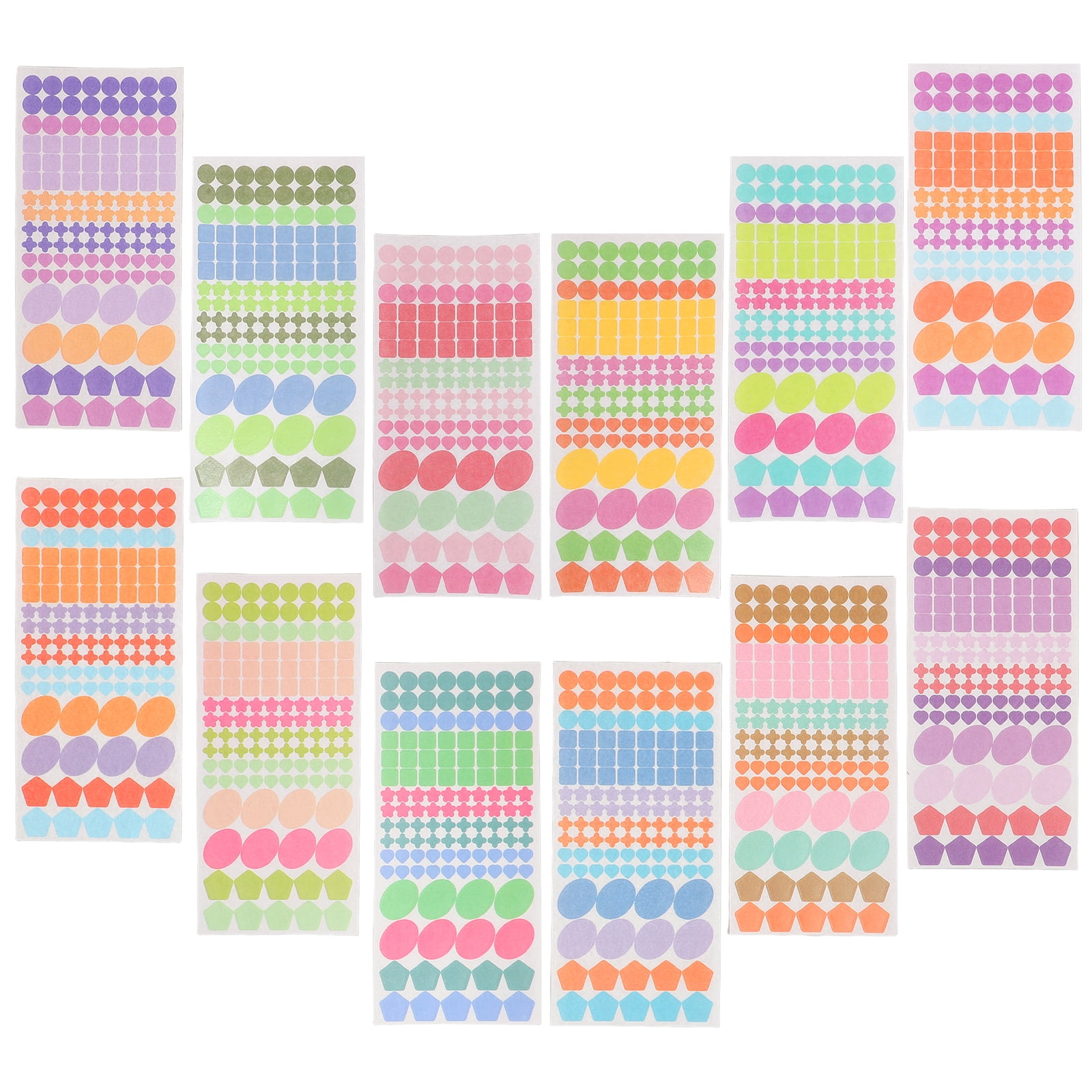 12 Sheets Stationary Stickers Japanese Paper Stickers 18.00X8.50X0.01CM ...