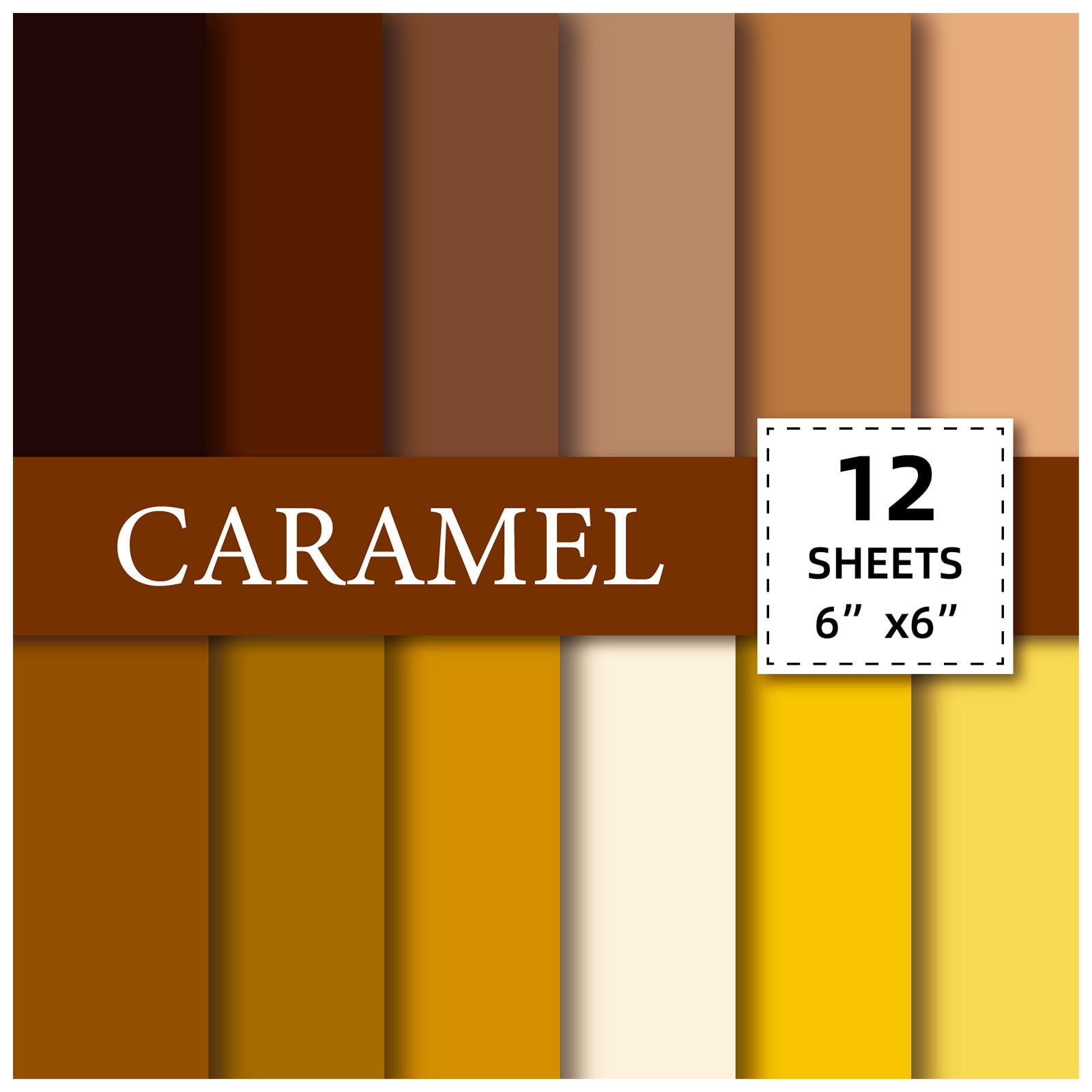 12 Sheets Decorative Black And Yellow Solid Paper 6 x 6 in - Letter ...