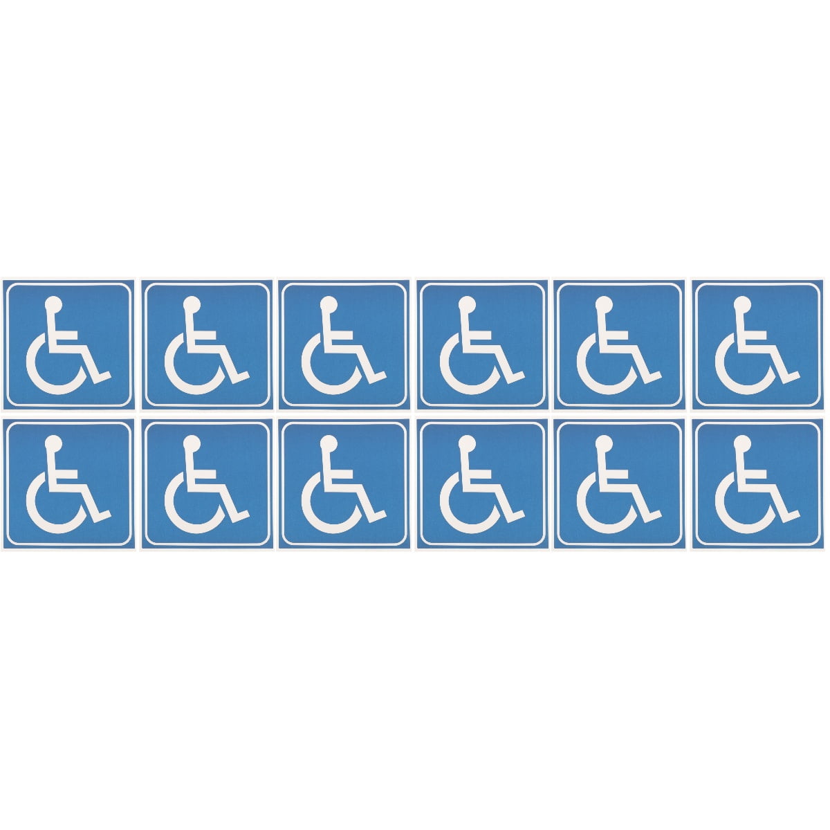12 Sheets Disabled Wheelchair Sign Stickers Self Adhesive Disabled ...