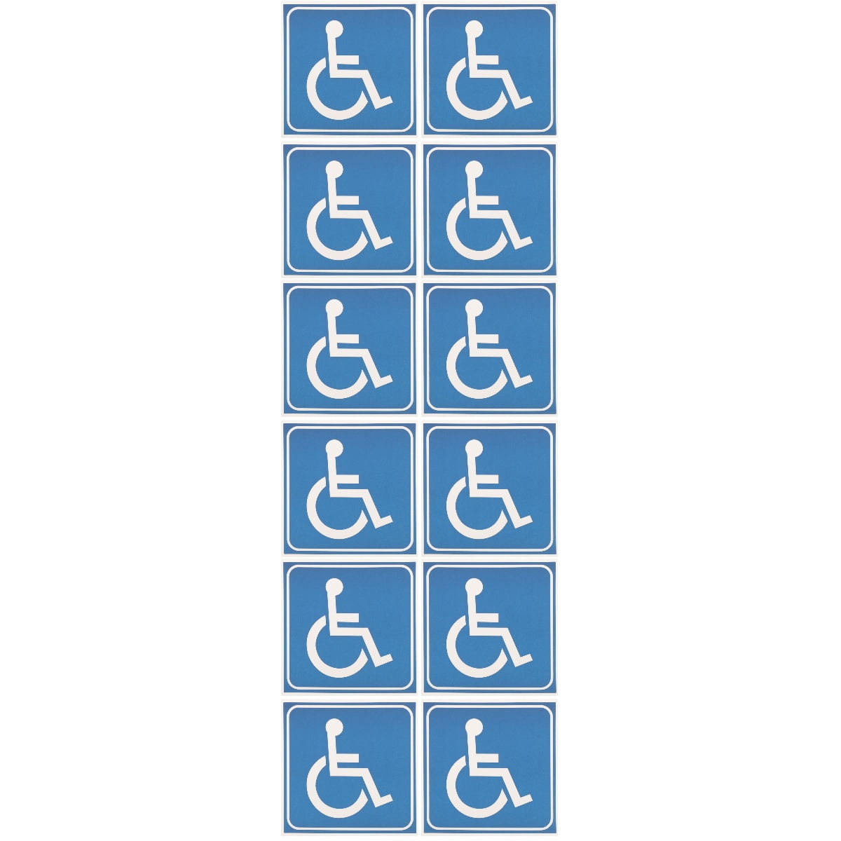 12 Sheets Disabled Wheelchair Sign Stickers Self Adhesive Disabled ...