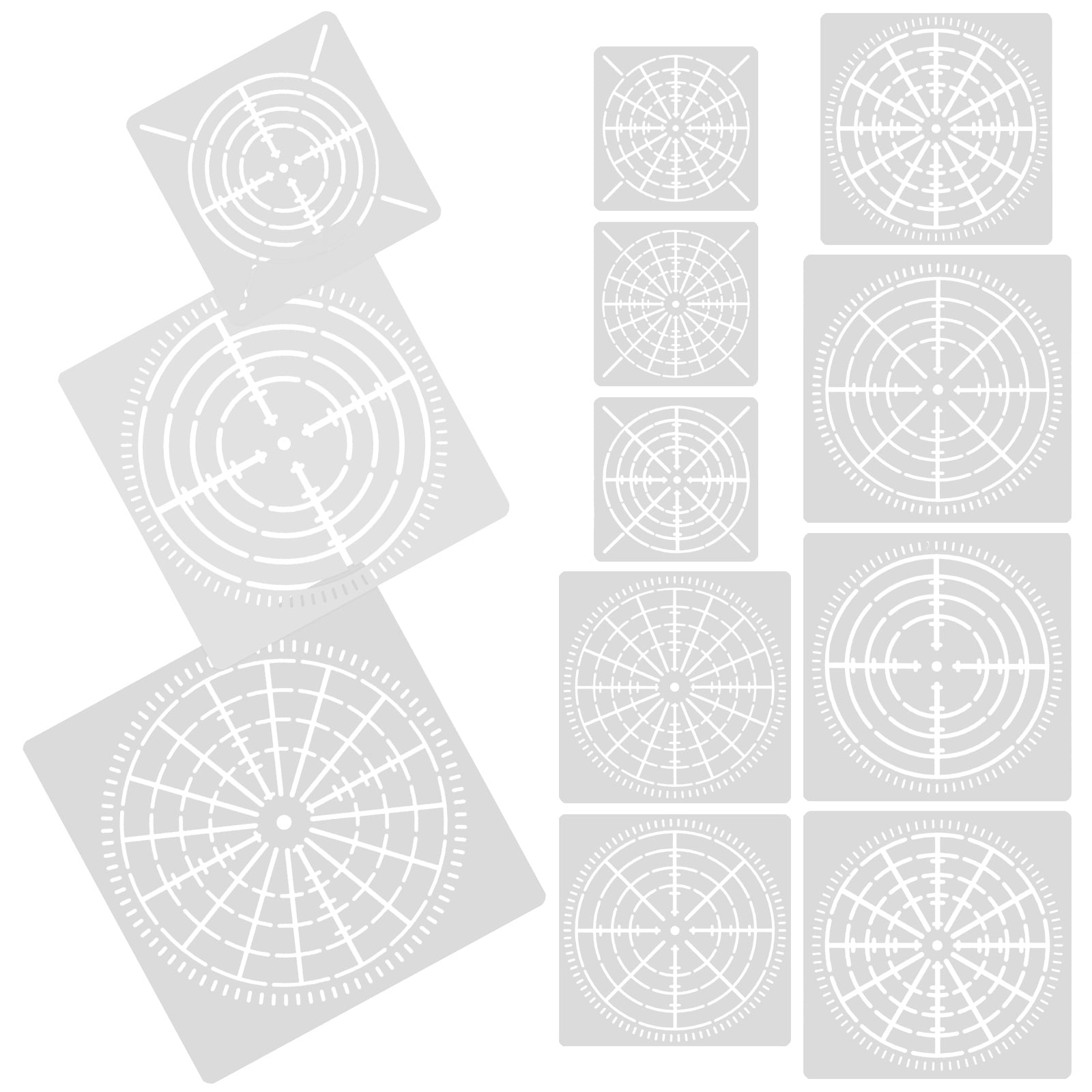 12 Sheets Diy Stencils Delicate Dot Stencil Decorative Painting ...