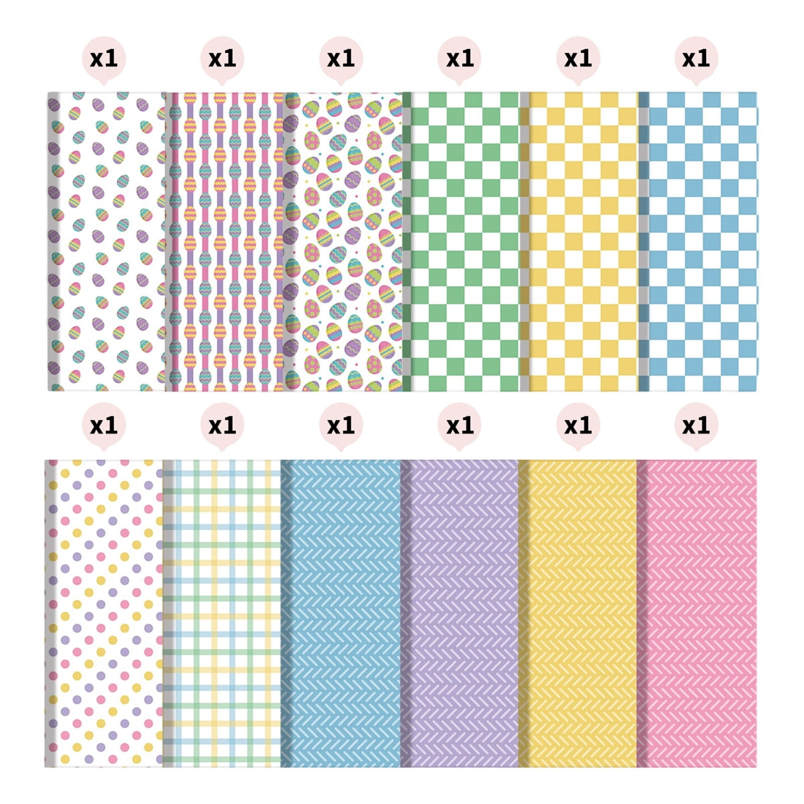 12 Sheets Easter Scrapbook Paper, 6x6 Inch Watercolor Patterned Craft ...